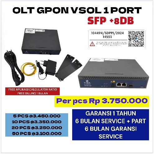 Jual OLT GPON VSOL 1 PORT PLUS SFP | Shopee Indonesia