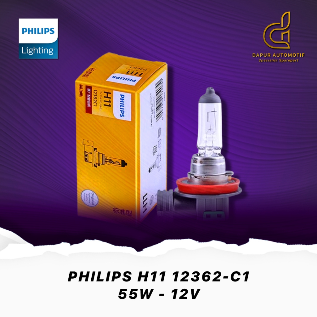 Jual Lampu Motor Mobil Philips Halogen H11 12V 55W 12362-C1 | Shopee ...