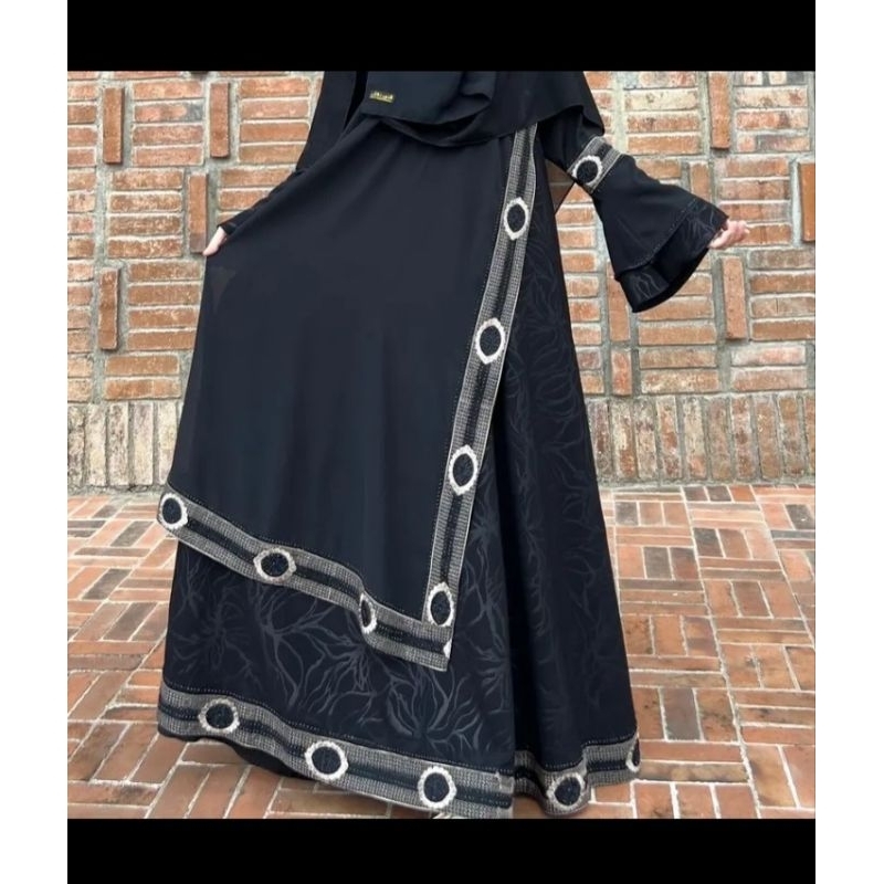 Jual Abaya Khas Saudi Abaya AlnoorNiqob Premium Jetblack Ceruty Abaya ...