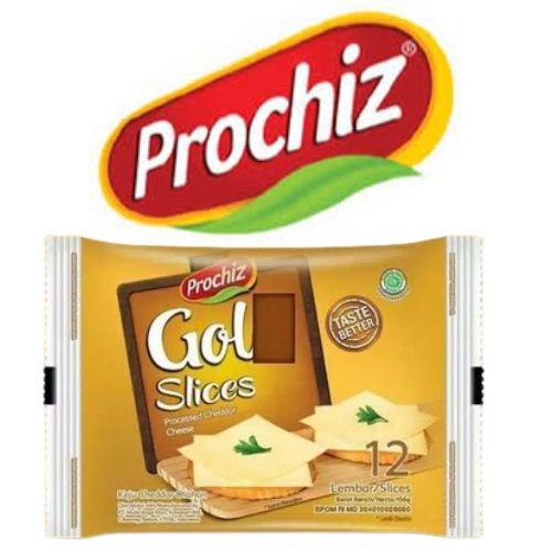 Jual Keju Prochiz Gold Slice Cheddar Cheese 156 gr isi 12 lembar ...