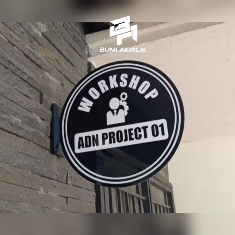 Jual Papan Nama Toko Akrilik 2 Sisi | Usaha Sign Board Akrilik | Shopee ...