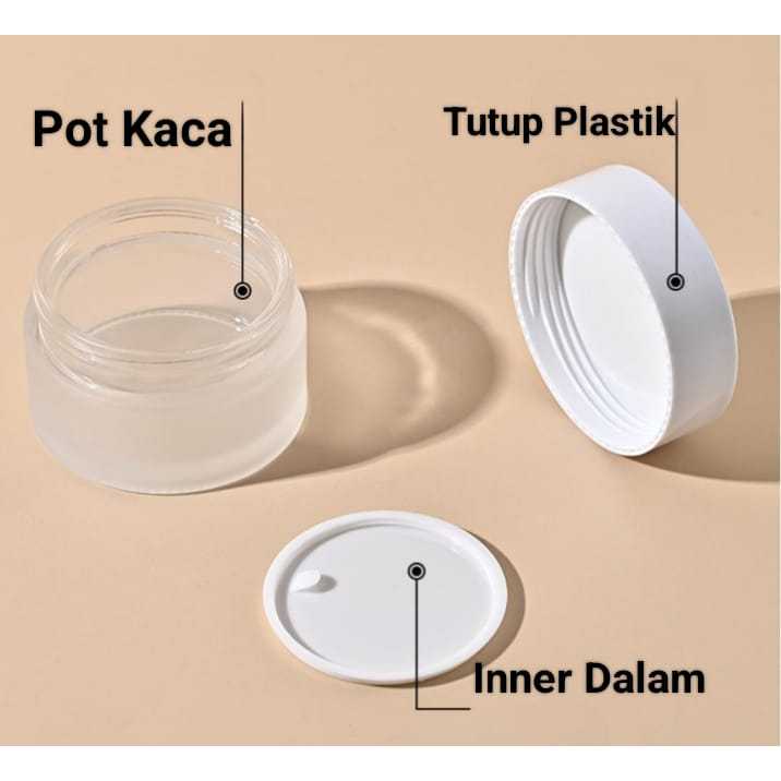Jual Pot kosmetik perawatan skincare kaca 50ml Pot Cream kosong lotion ...
