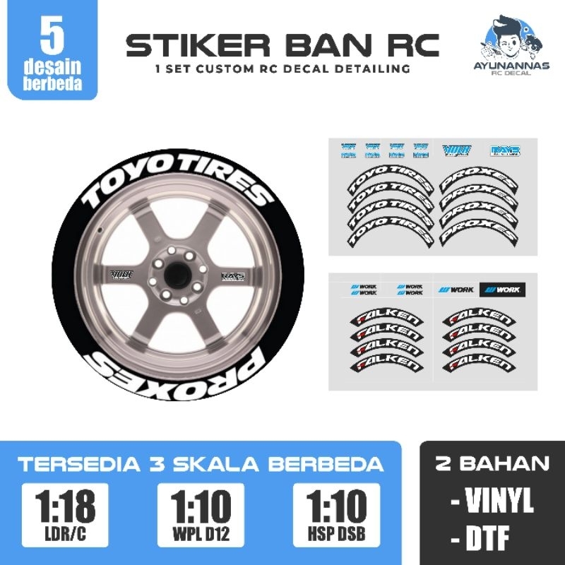 Jual Stiker Ban RC Custom Rc Decal Detailing | Shopee Indonesia