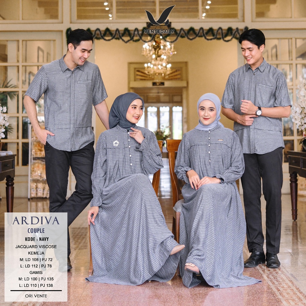 Jual Vente Daily Couple Pasangan Muslim Kekinian Outfit Lebaran 2025 ...