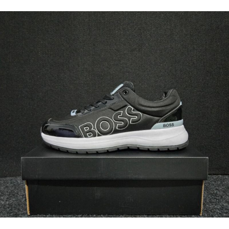Jual sepatu Hogu boss sneakersy Evo runn "Black white" | Shopee Indonesia