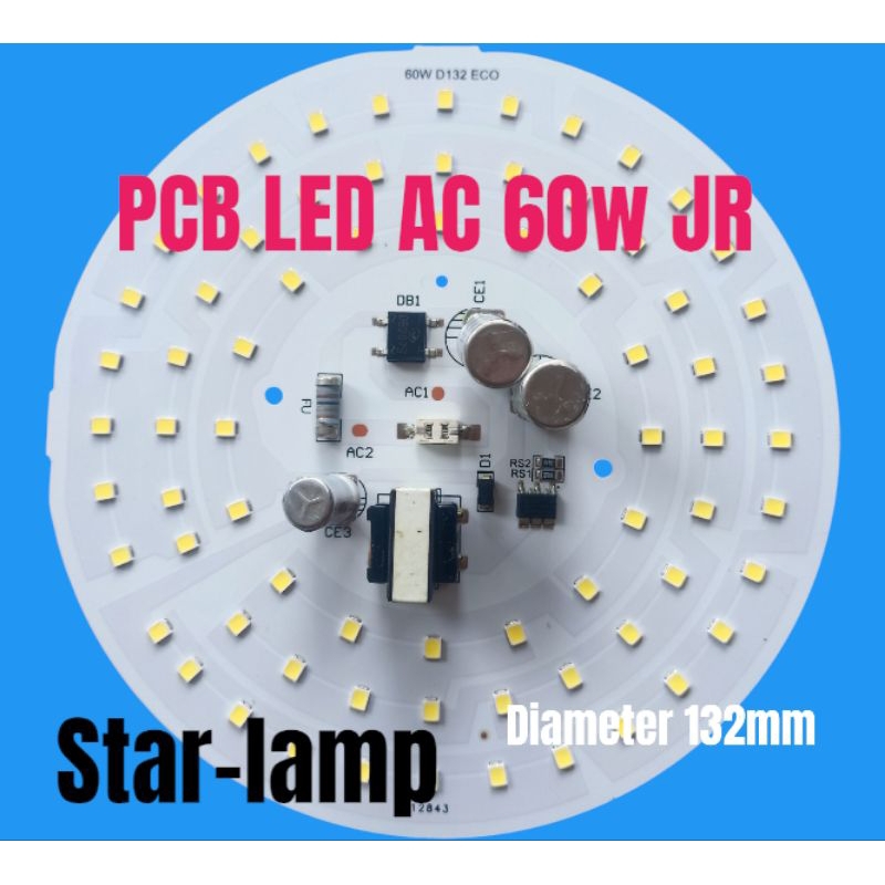Jual PCB LED AC 60W JR DM 132MM | Shopee Indonesia