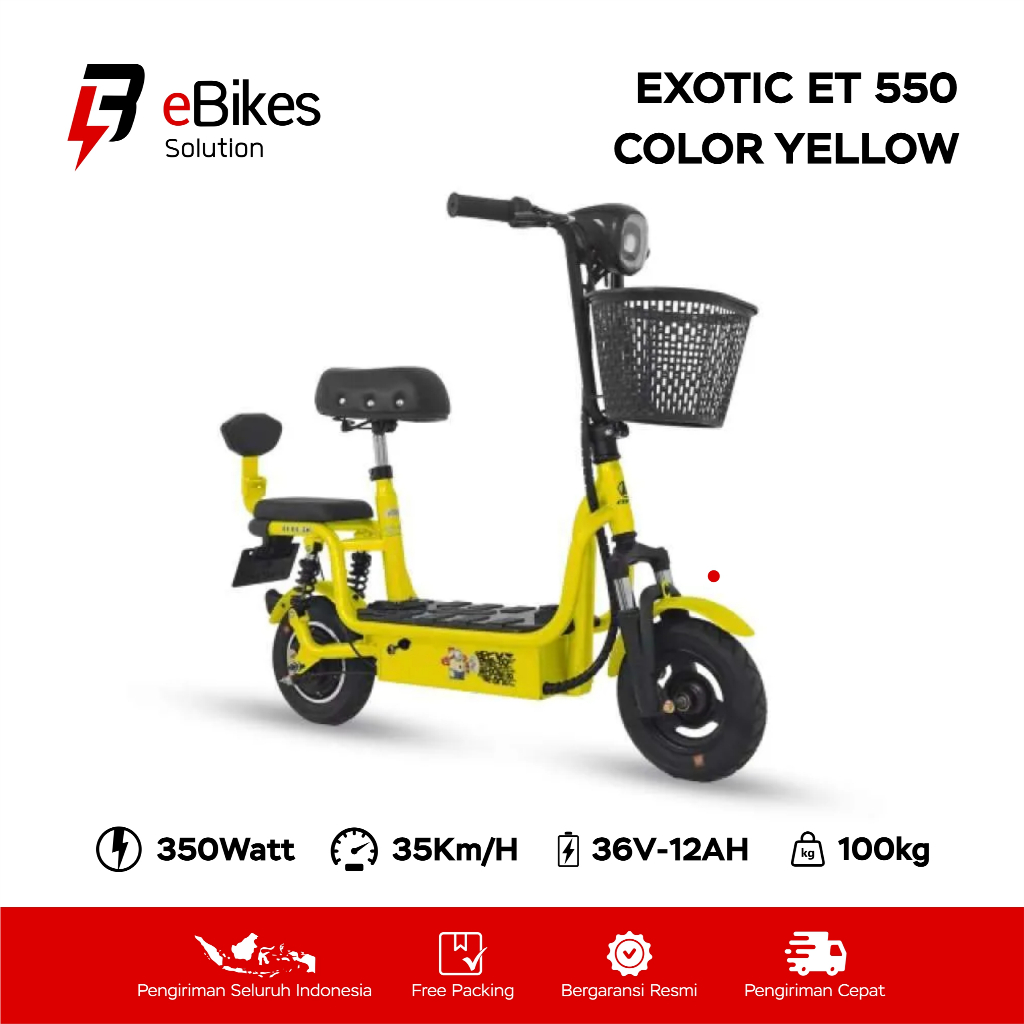 Jual Sepeda Listrik Scooter ET 550 Minions Exotic - Garansi Resmi ...
