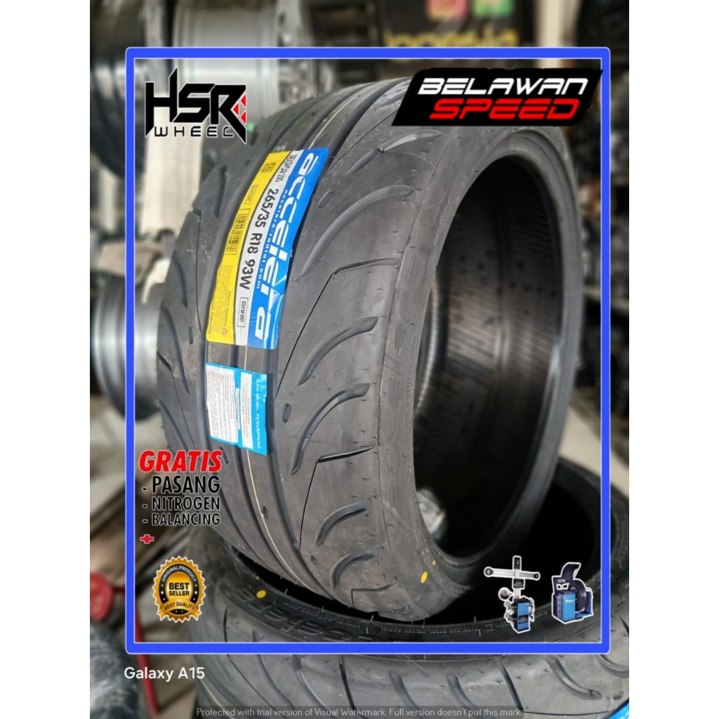 Jual BAN MOBIL TUBLES TIPE SEMI SLICK MERK ACCELERA 651 SPORT TW 200 ...