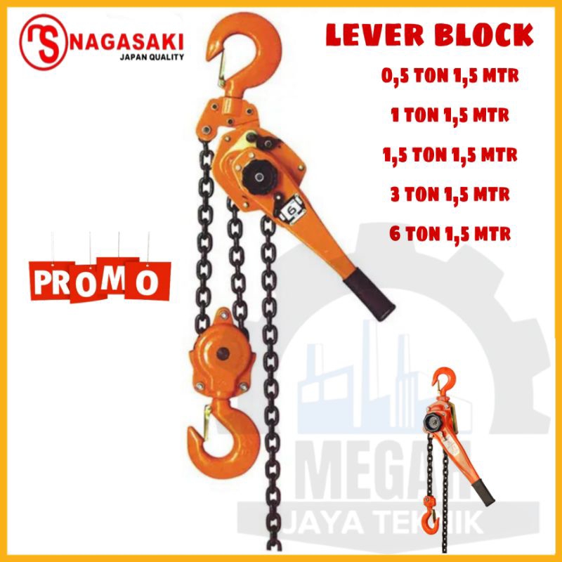 Jual LEVER BLOCK KATROL 6 TON 1,5 MTR NAGASAKI JAPAN | Shopee Indonesia