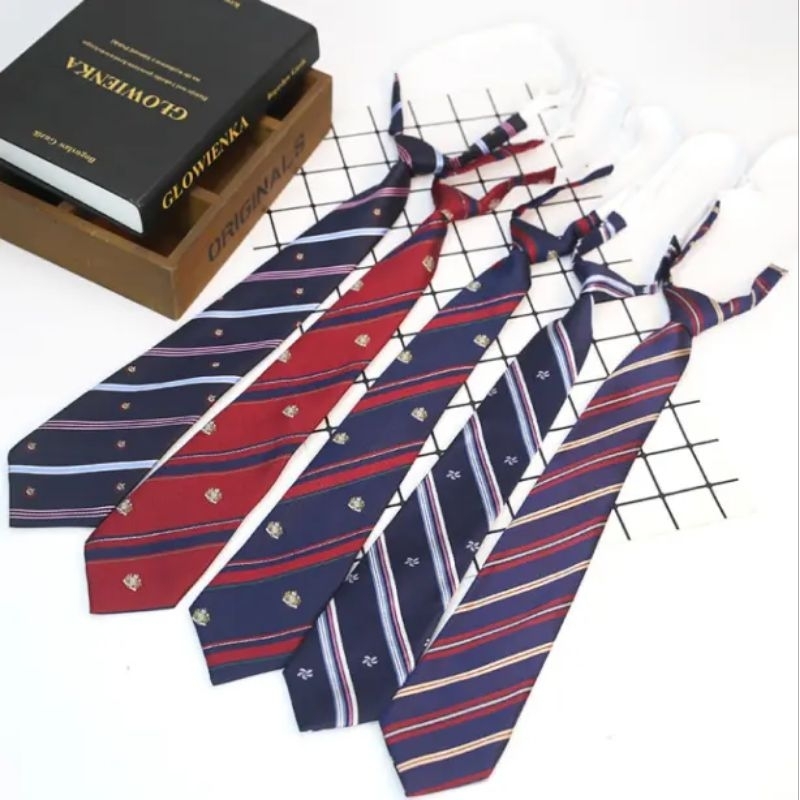 Jual [ DASI SEKOLAH ] College Dasi Kecil Dasi Motif Dasi Korean Panjang Seragam Seifuku JK ...