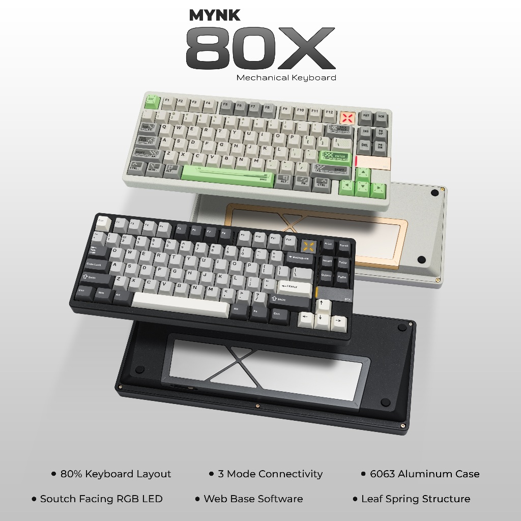 Jual MYNK-80X Aluminum Wireless Mechanical Keyboard 80% | Shopee Indonesia