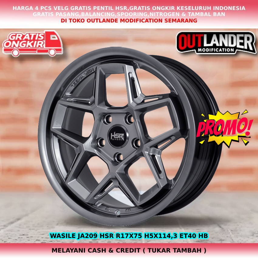 Jual Velg mobil ring 17 hrv terios innova xpander ertiga biante juke stargazer hsr wasile r17 ...