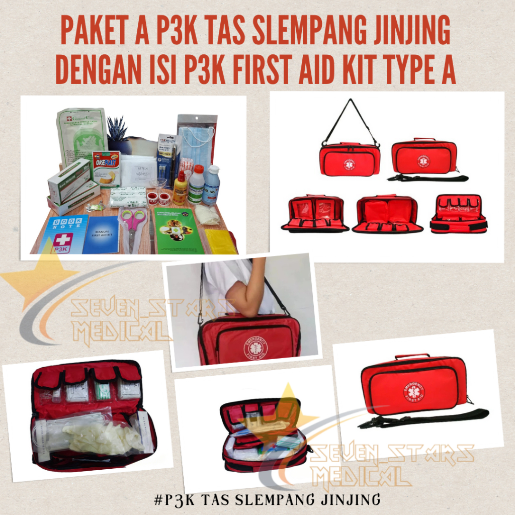 Jual Paket A P3K Tas Slempang Jinjing dengan Isi P3K First Aid Kit Type ...
