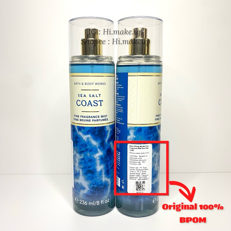 Jual Bath & Body Works Sea Salt Coast body mist Fine Fragrance Mist ...