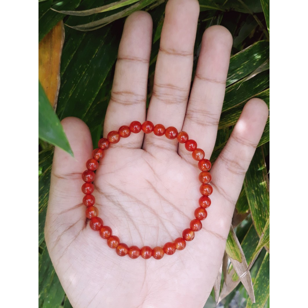 Jual Gelang Carnelian Ada Natural Part 6mm , Batu Natural Stone Asli ...
