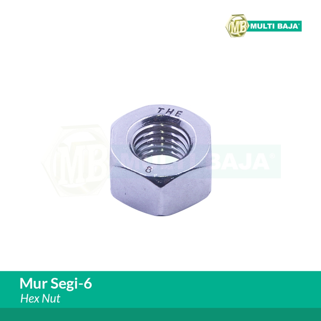 Jual Mur Segi 6 Stainless Steel 304 M18 - 2.5 ( Hex Nut ) | Shopee ...
