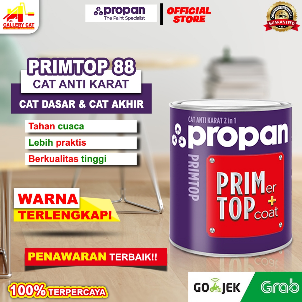 Jual Propan Primtop atau primtop 88 cat kayu besi anti karat 2 in 1 kemasan 1kg | Shopee Indonesia