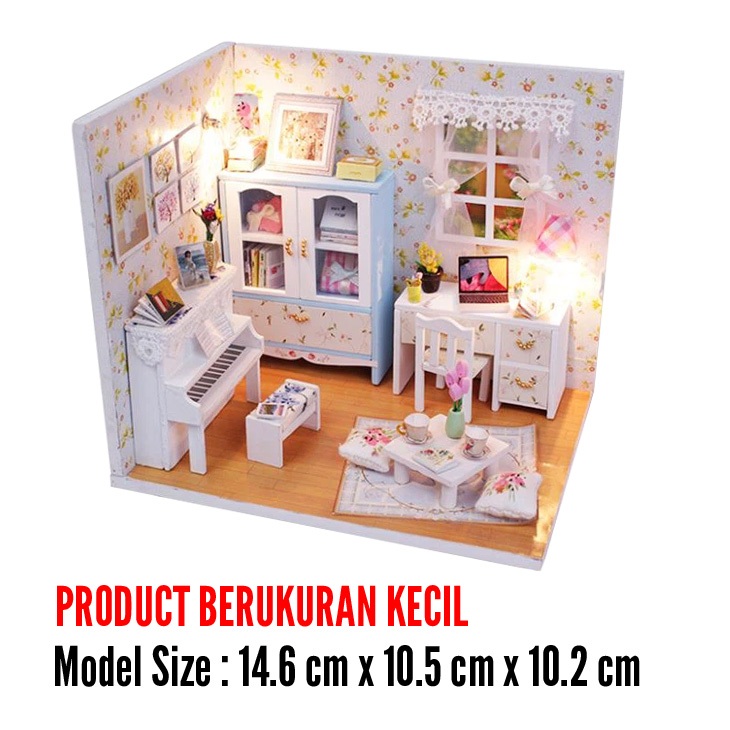 Jual DIY Miniatur Rumah Furniture - Dollhouse Wooden Miniature ...