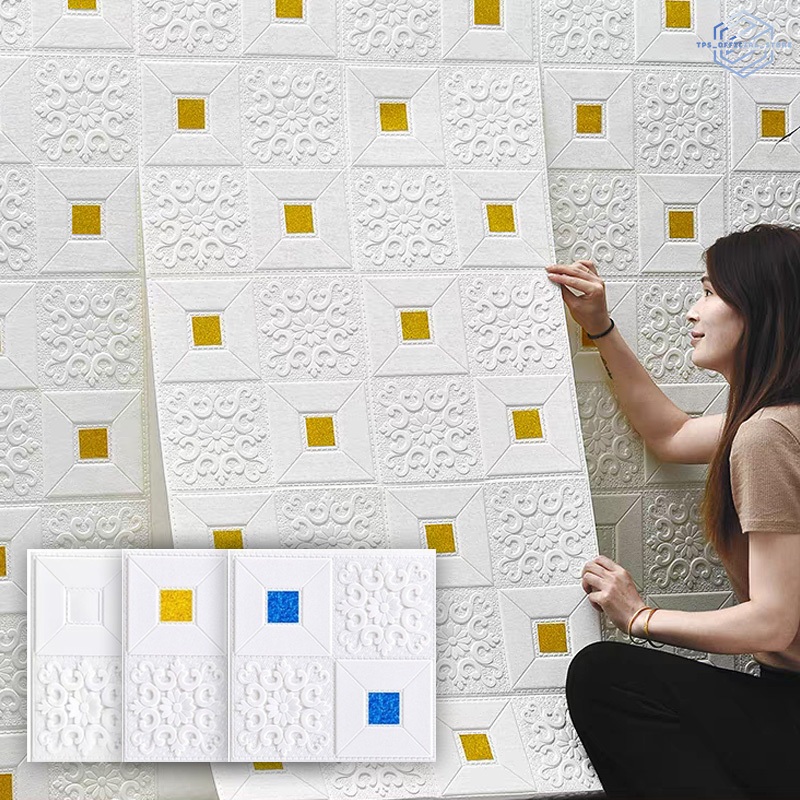 Jual Wallpaper Dinding Ceiling Wallfoam（35cm*35cm）Sticker Dinding 3D ...