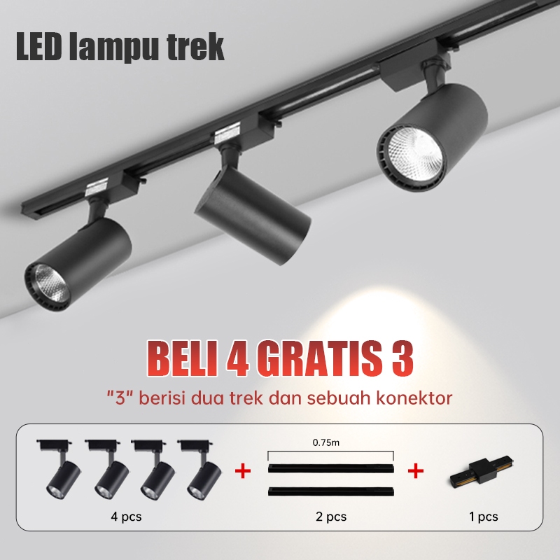 Jual Lampu Track LED COB 10W/20W/30W 4 Set - Sorot Hemat Energi ...