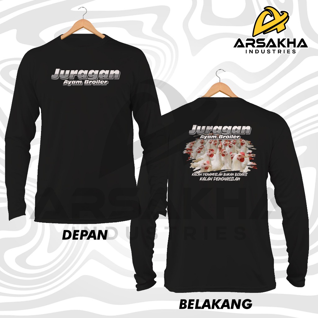 Jual Kaos Lengan Panjang Juragan Ayam Broiler Kandang Ayam Baju Distro ...