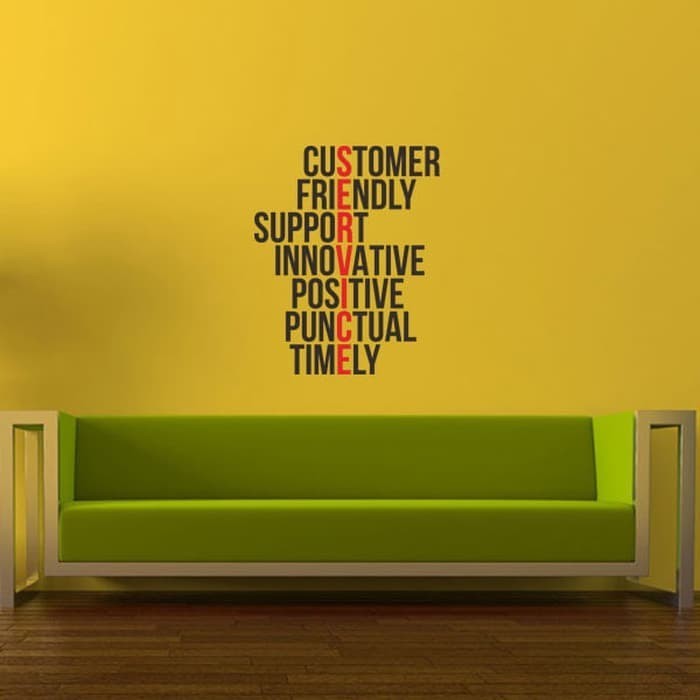 Jual Cutting Sticker Customer Service Cafe Resto Toko Dinding Kaca ...
