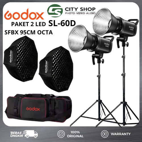 Jual Godox SL60D, SL 60D, SL 60 D, Paket Lampu Lighting for Vlog ...