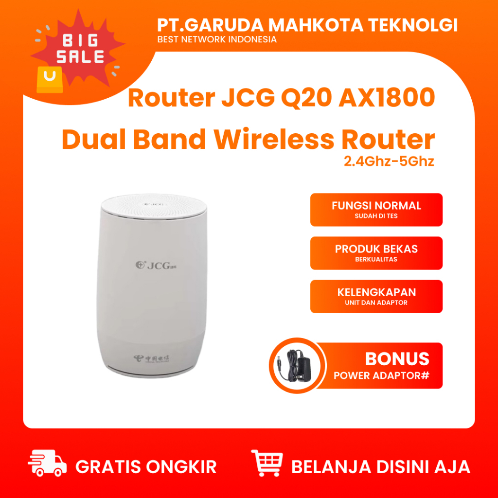 Jual Router JCG Q20 AX1800 Dual Band Wireless Router WiFi Bekas Original Bonus Adaptor | Shopee ...