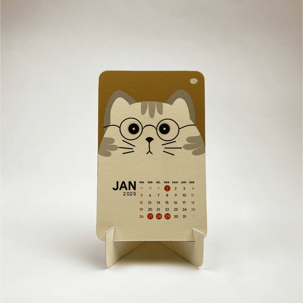 Jual Kalender Meja 2025 Kucing / Standing Calendar / Desk Calender ...