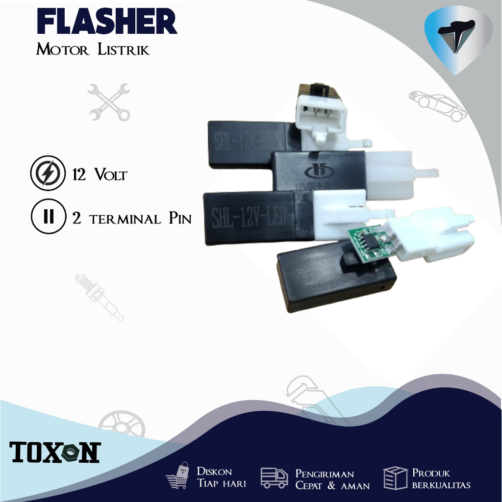 Jual Flasher Sein 12V 2 pin Motor Listrik / Lampu Kedap Kedip Motor ...