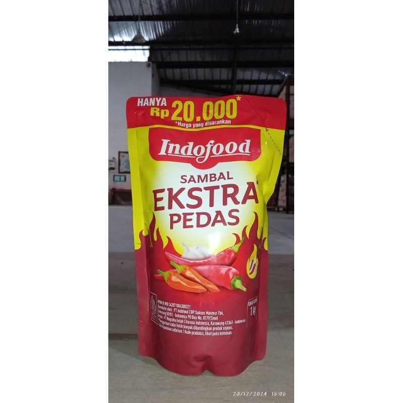 Jual INDOFOOD Sambal Extra Pedas Pouch 1 Kg | Shopee Indonesia
