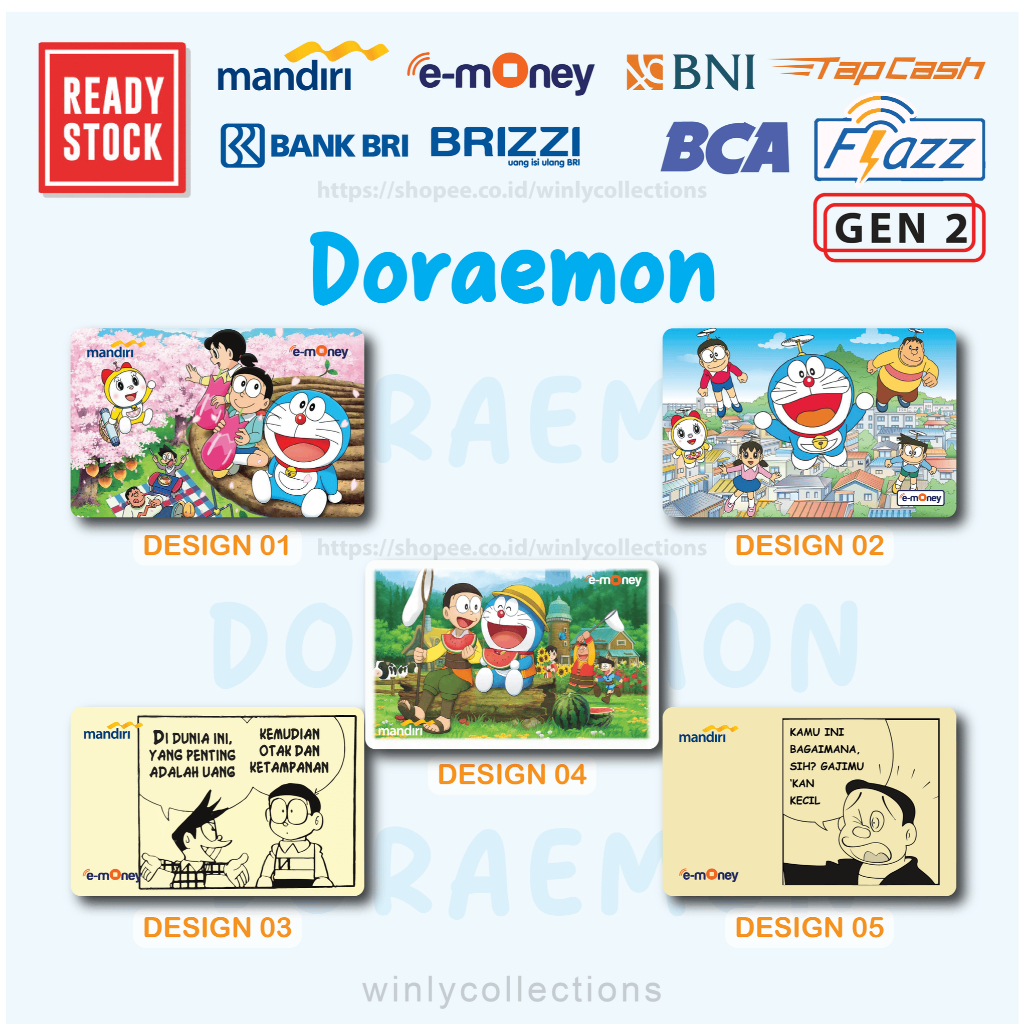 Jual KARTU EMONEY DORAEMON STAND BY ME ANIME FLAZZ BCA GEN 2 MANDIRI ...