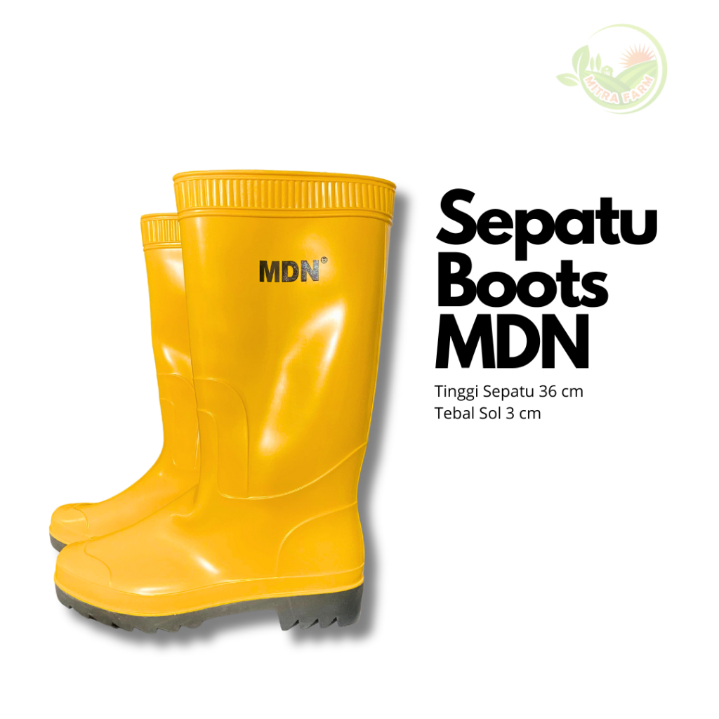 Jual Sepatu Boots MDN-Sepatu Boot Murah Merek MDN-Safety Proyek Boots MDN Warna Kuning | Shopee ...