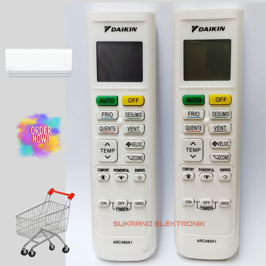 Jual NEW REMOTE AC DAIKIN ARC480A1 BEST SELLER | Shopee Indonesia