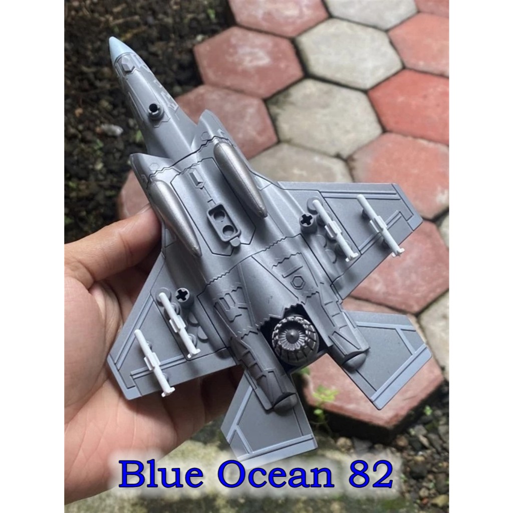 Jual Block Model DIY 1/72 US F-35 Stealth Fighter Aircraft + Stand Keren - Mainan Miniatur ...