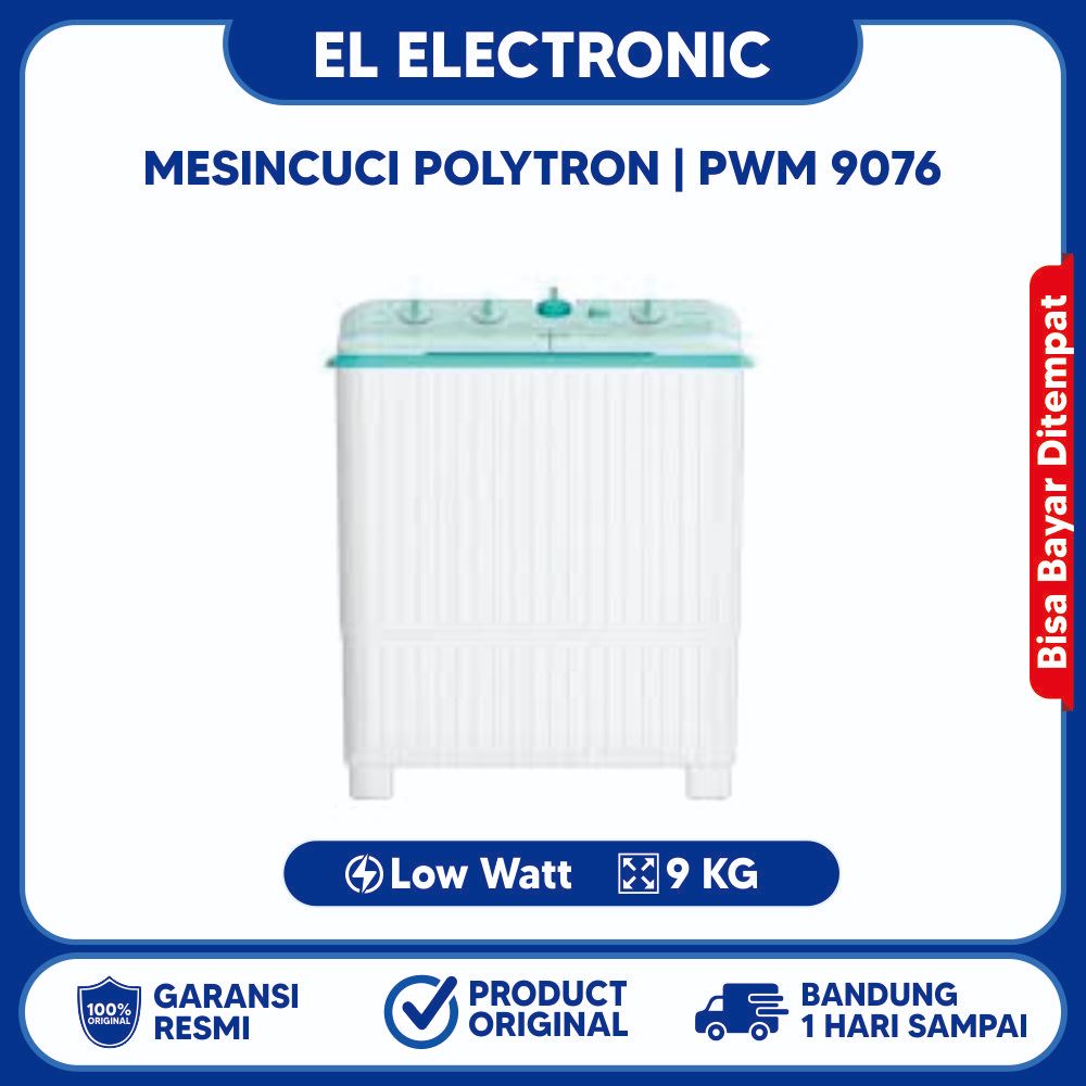 Jual MESIN CUCI 2 Tabung Polytron 9076 9kg | Shopee Indonesia