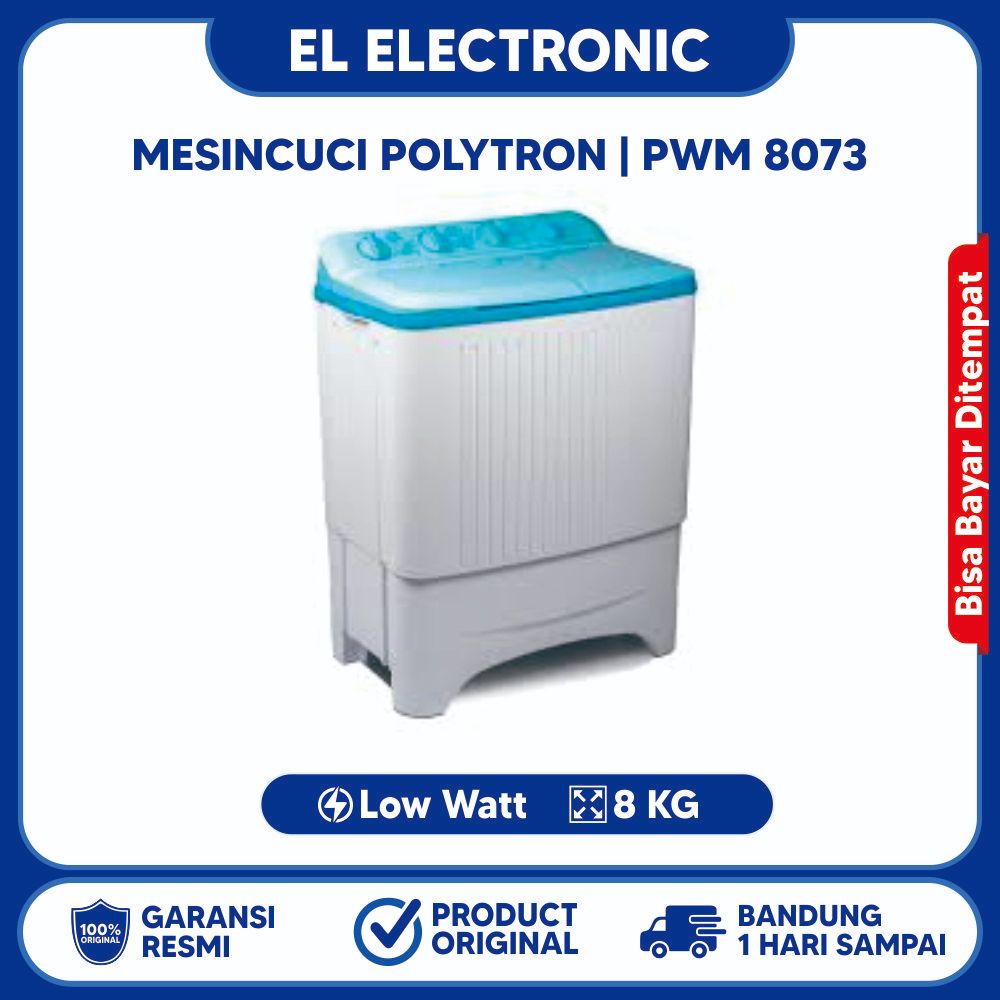 Jual Mesin Cuci Polytron 8kg 8073 2 Tabung Pink | Shopee Indonesia