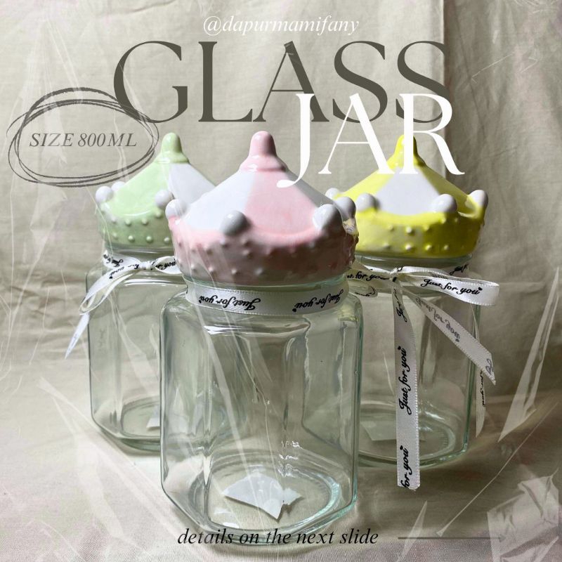 Jual INFORMA TOPLES GLASS JAR 800ML// TOPLES KACA//TOPLES KUE | Shopee ...