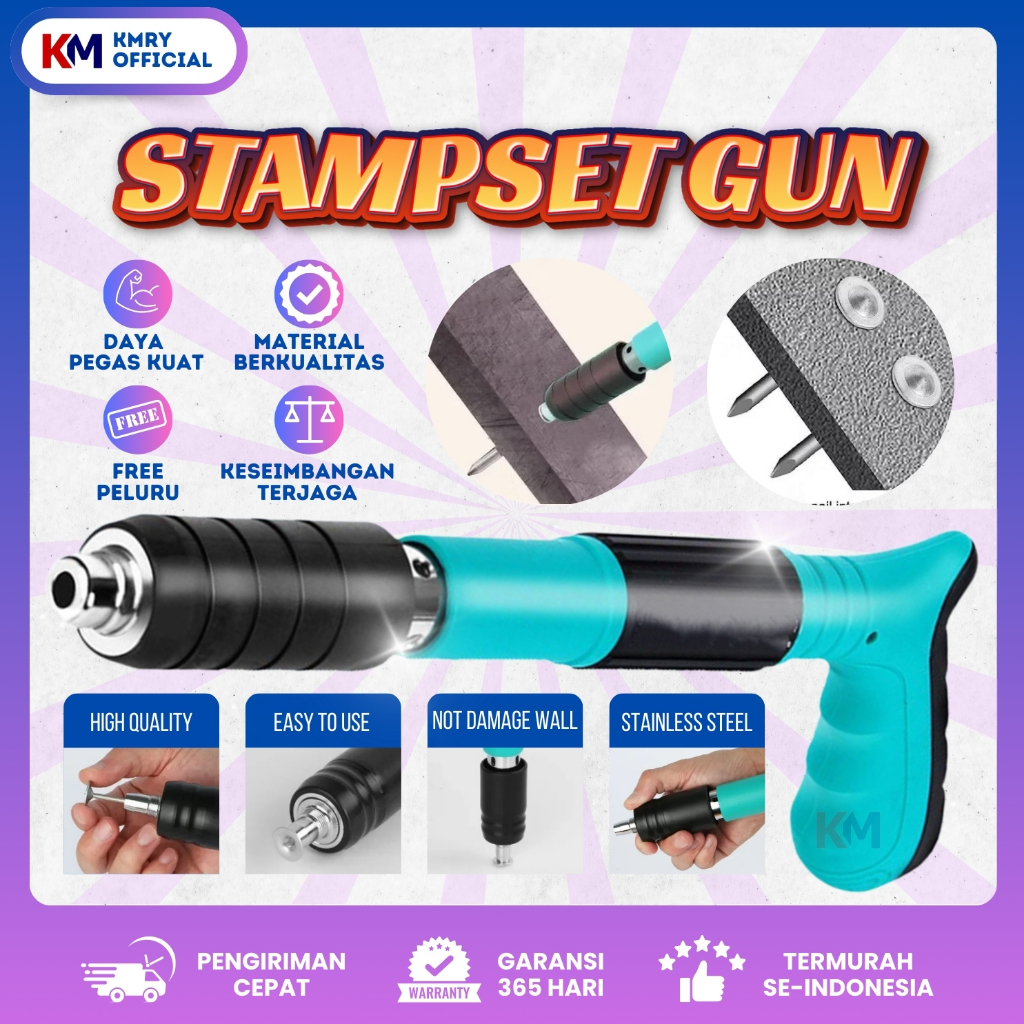 Jual KMRY Mini Stampset Mesin Stamp Alat Tembak Paku 7.3mm Beton Besi ...
