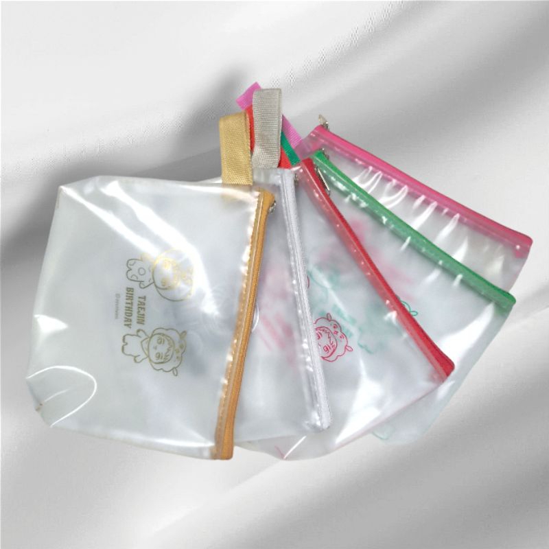 Jual Dompet Kosmetik Transparan Plastik Souvenir Aneka Warna Pilihan ...