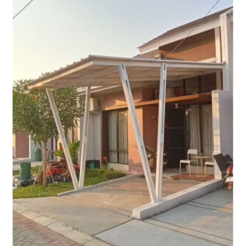 Jual kanopi baja ringan atap alderon RS 1layar+cet terpasang | Shopee ...