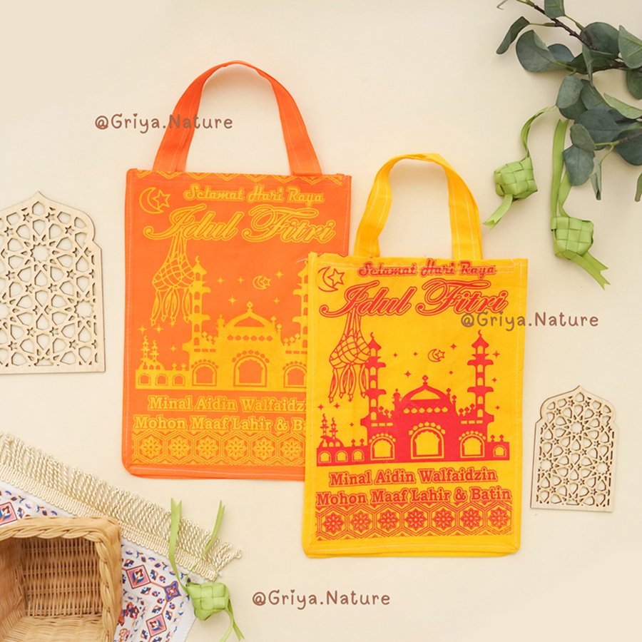Jual [COD] GRIYA NATURE | Tas Lebaran Idul Fitri 35x25x10cm Spunbond Jait | Tas Parcel Hari Raya ...