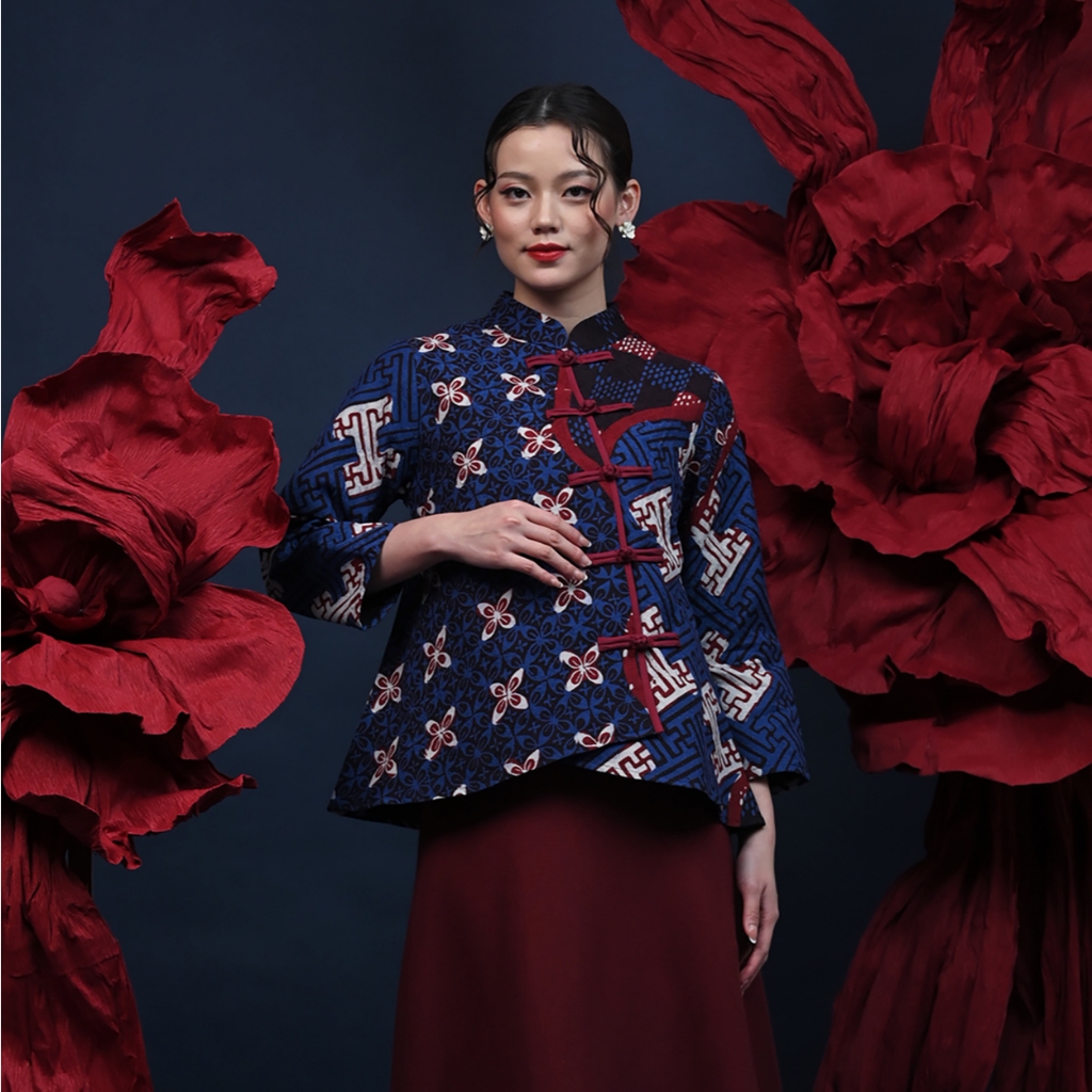 Jual NONA RARA - Vivi Dobi T3593, Baju kerja blouse batik wanita modern ...