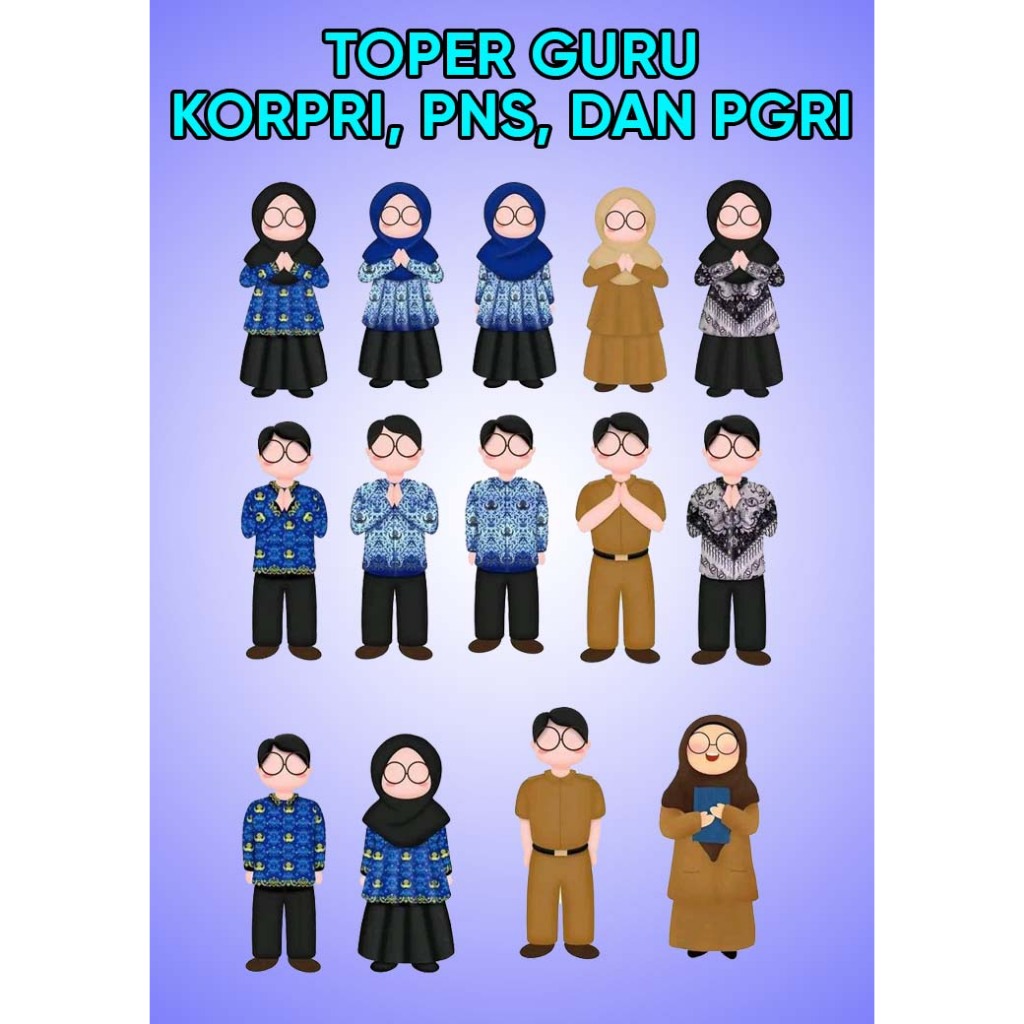 Jual Toper Guru Seragam PNS, Korpri, Dan PGRI 12 CM | Shopee Indonesia