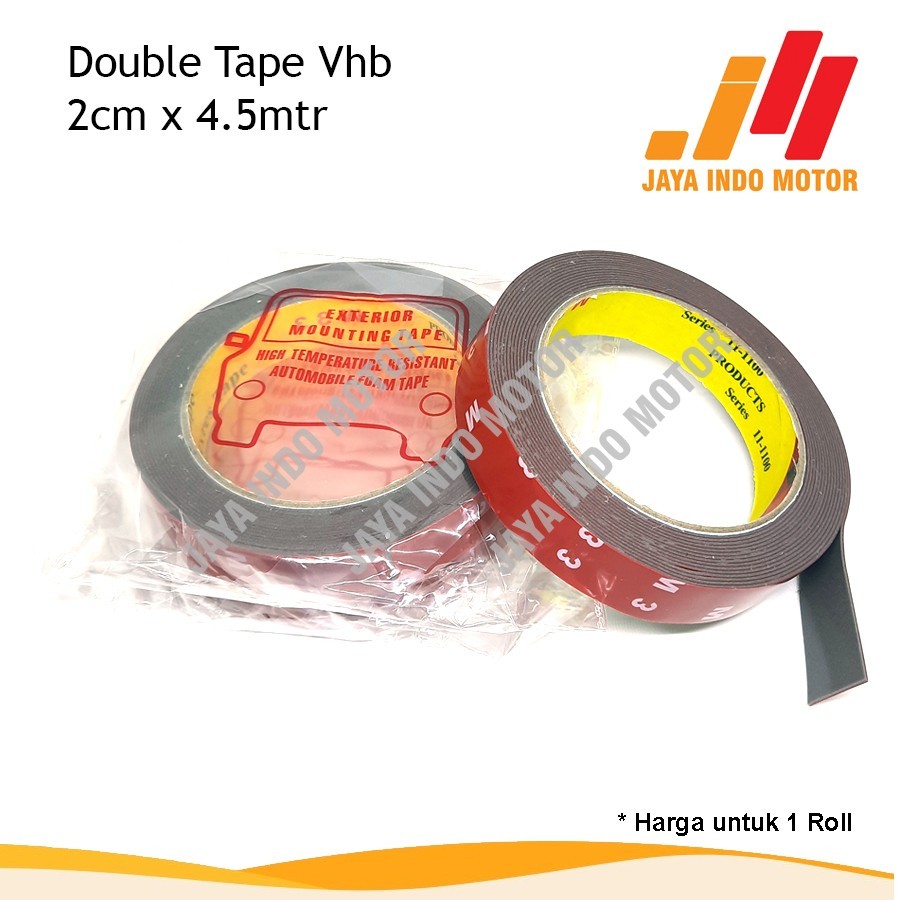 Jual Double Tape VHB bolak balik 2cm x 4,5mtr foam abu serupa 3M ...