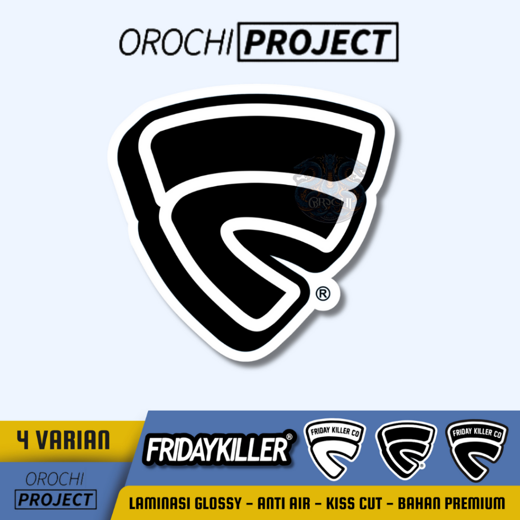 Jual Sticker Stiker Brand Logo Distro Friday Killer Vinyl Glossy Anti ...