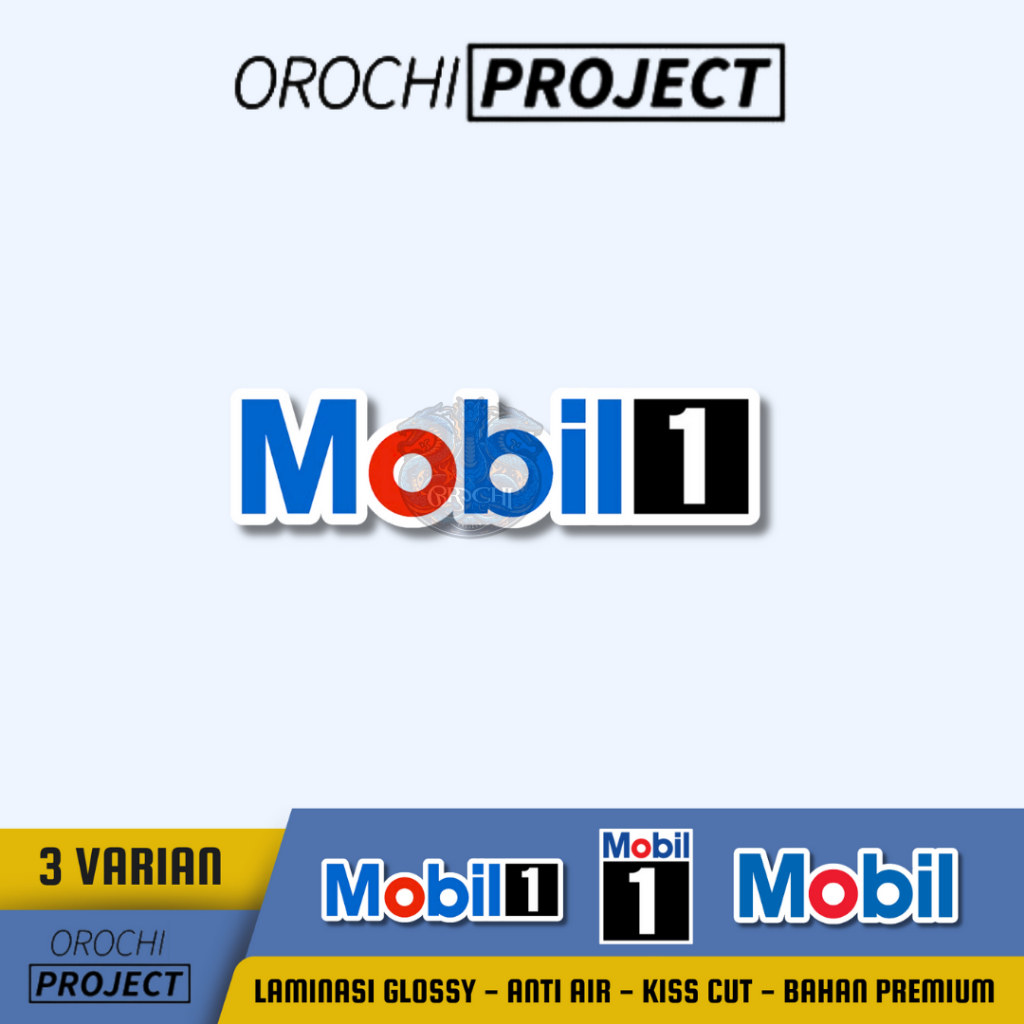 Jual Sticker Stiker Brand Logo Mobil1 Vinyl Glossy Anti Air HP Laptop ...
