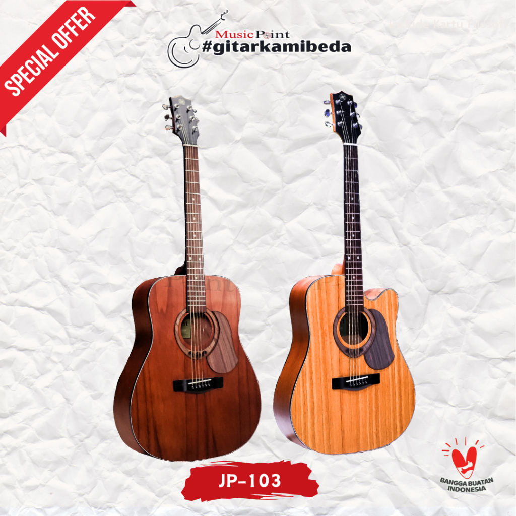 Jual [original] Gitar Akustik elektrik premium Seri JP-103 original Point full set Box | Shopee ...