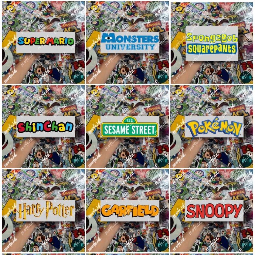 Jual Stiker Sablon Setrika Sablon TULISAN KARTUN B | Shopee Indonesia