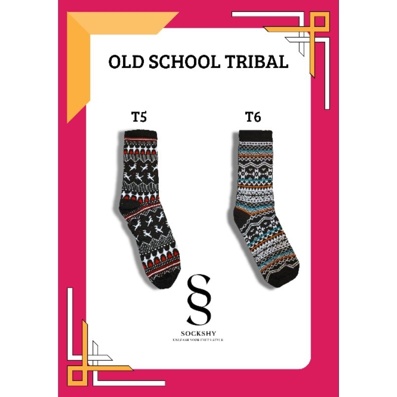 Jual Bundle 5 pasang Kaos kaki old school-Motif Tribal-4 layer | Shopee ...